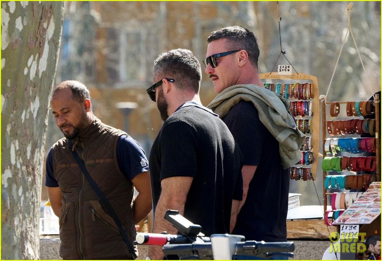 Luke Evans Spotted Sightseeing in Rome with Boyfriend Fran Tomas ...