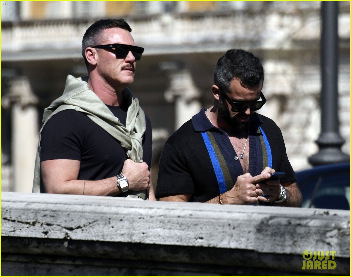Luke Evans Spotted Sightseeing in Rome with Boyfriend Fran Tomas ...