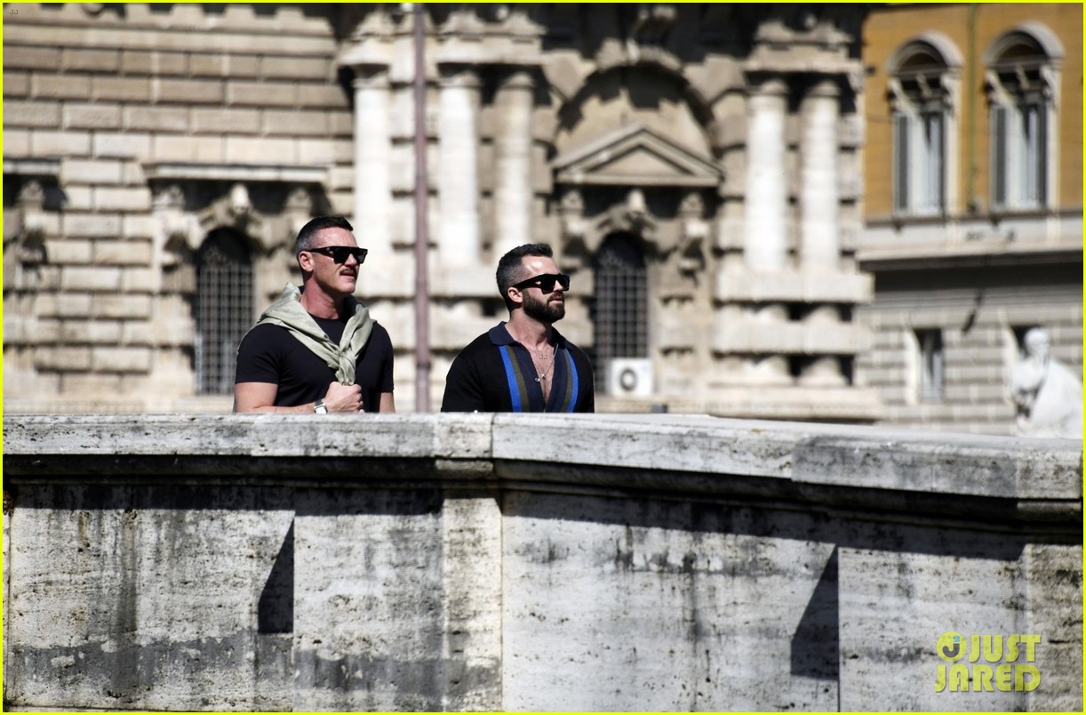 Luke Evans Spotted Sightseeing in Rome with Boyfriend Fran Tomas ...