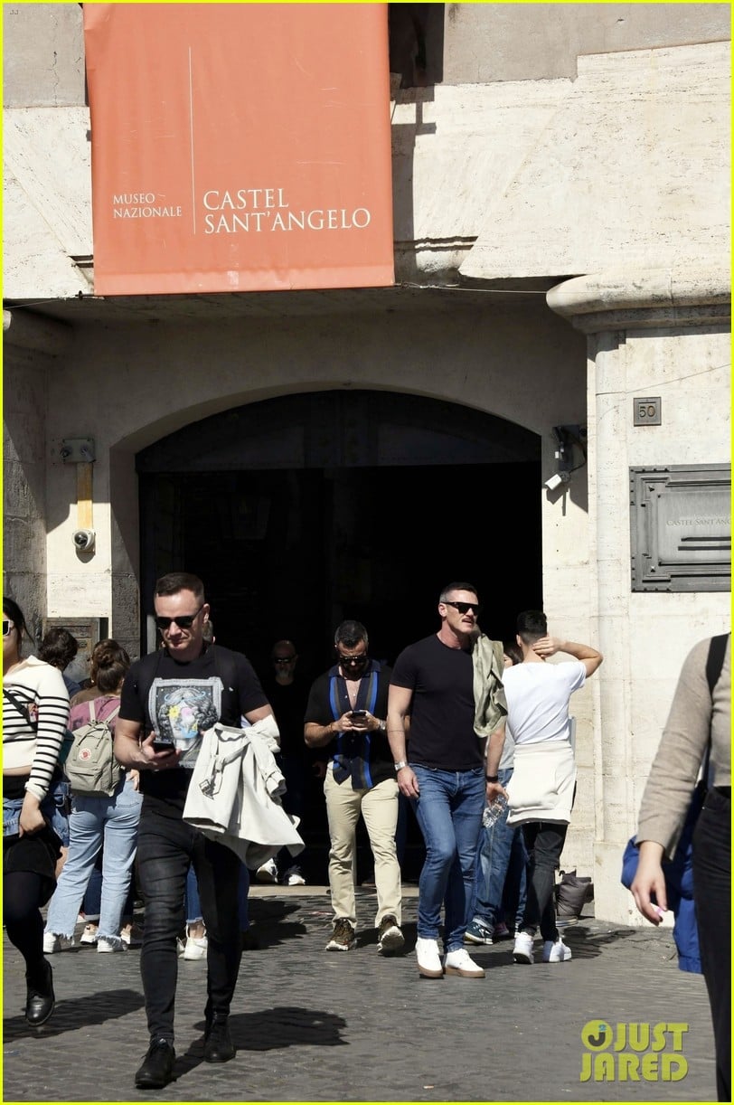 Luke Evans Spotted Sightseeing in Rome with Boyfriend Fran Tomas ...