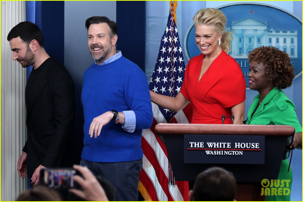Jason Sudeikis & 'Ted Lasso' Cast's White House Visit Crashed by Trent ...