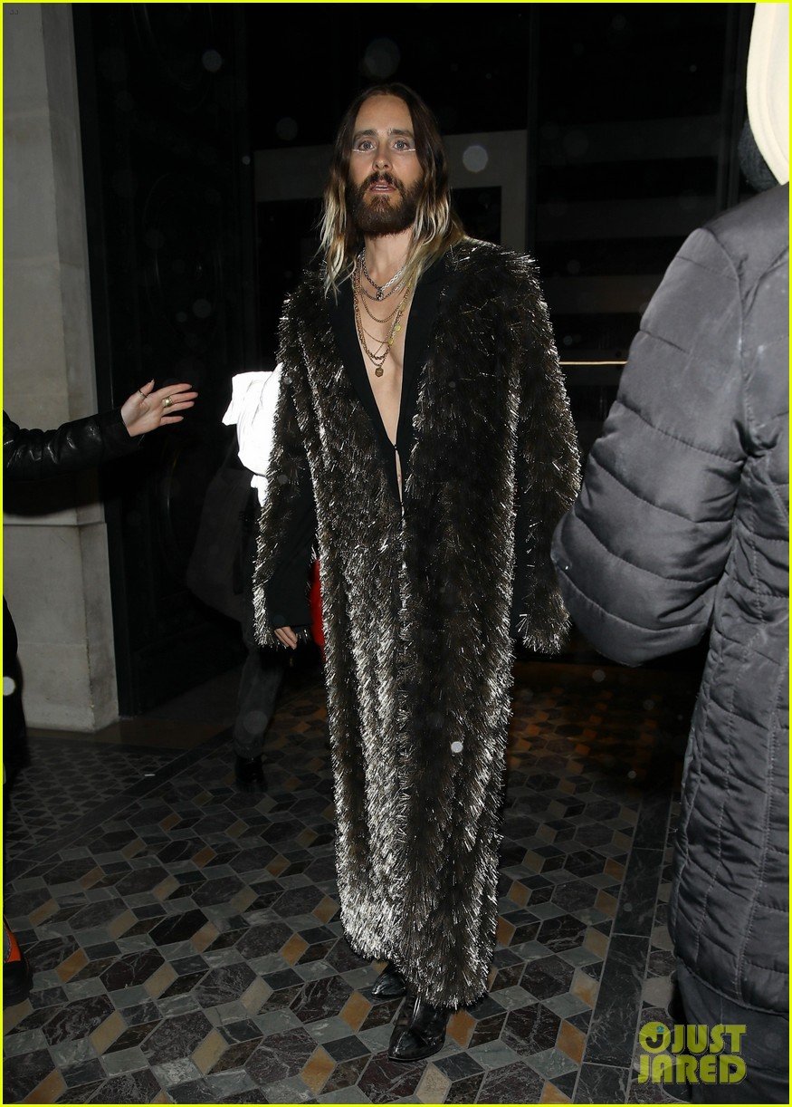 Jared Leto Sports Metallic Eye Makeup to Acne Studios Fashion Show in ...