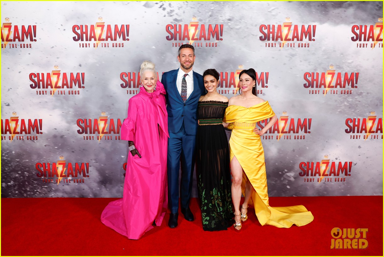 Zachary Levi Joins Helen Mirren, Rachel Zegler, & Lucy Liu at 'Shazam! Fury of the Gods ...