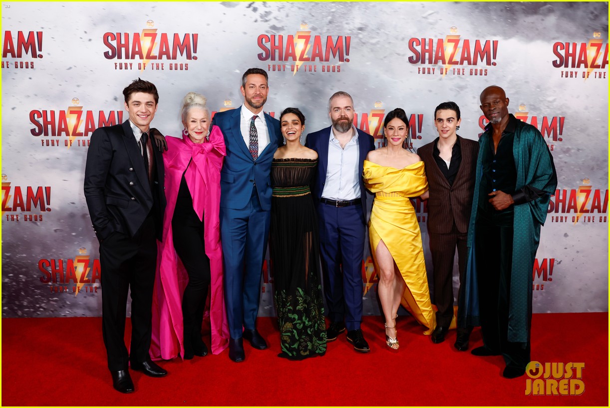 Zachary Levi Joins Helen Mirren, Rachel Zegler, & Lucy Liu at 'Shazam! Fury of the Gods ...