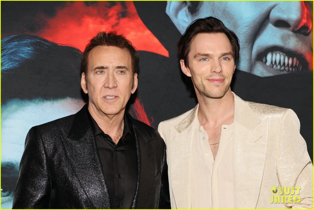 Nicolas Cage Sports Black & White Pants to 'Renfield' Premiere ...