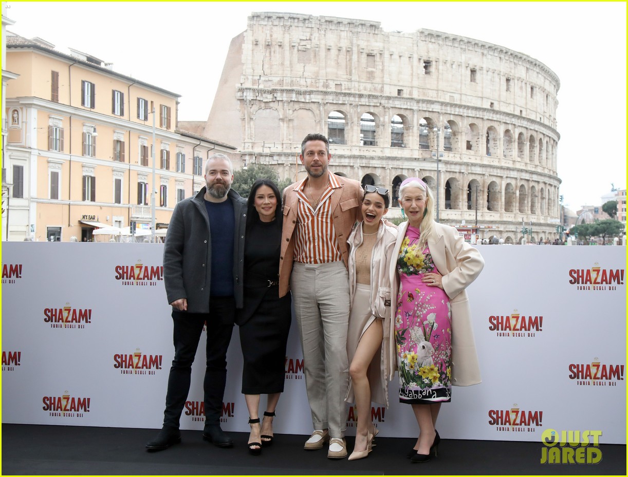 Zachary Levi Joins Lucy Liu, Rachel Zegler, & Helen Mirren at 'Shazam! Fury of the Gods ...