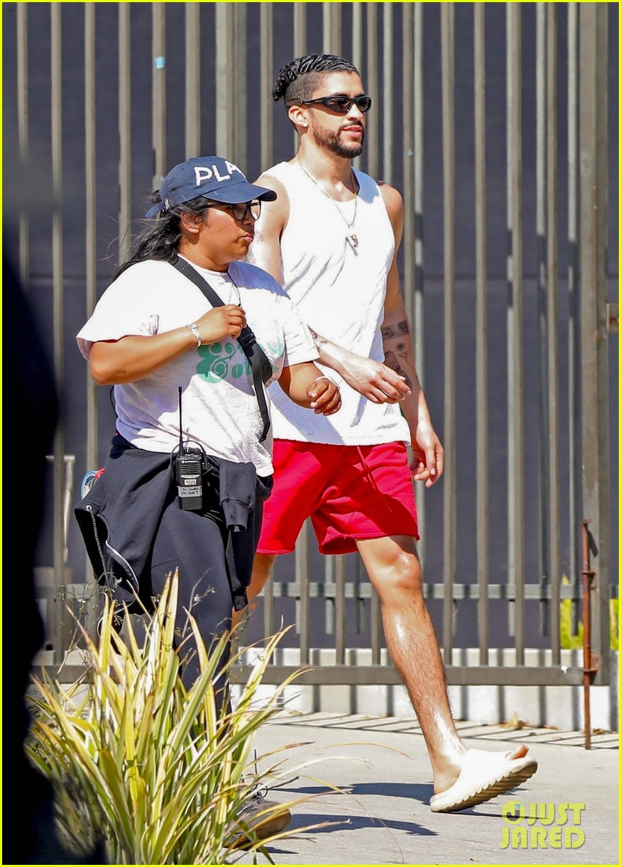 Bad Bunny Grabs a Drink on Set of Rumored Pepsi Commercial: Photo ...