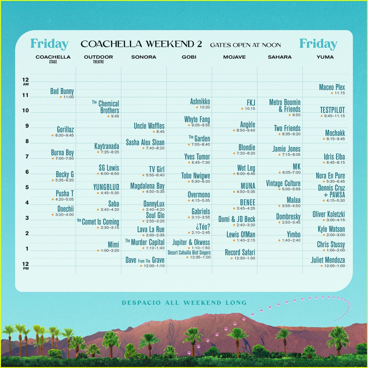 Coachella Weekend 2 Set Times 2023 - They're Different Than Weekend 1 ...