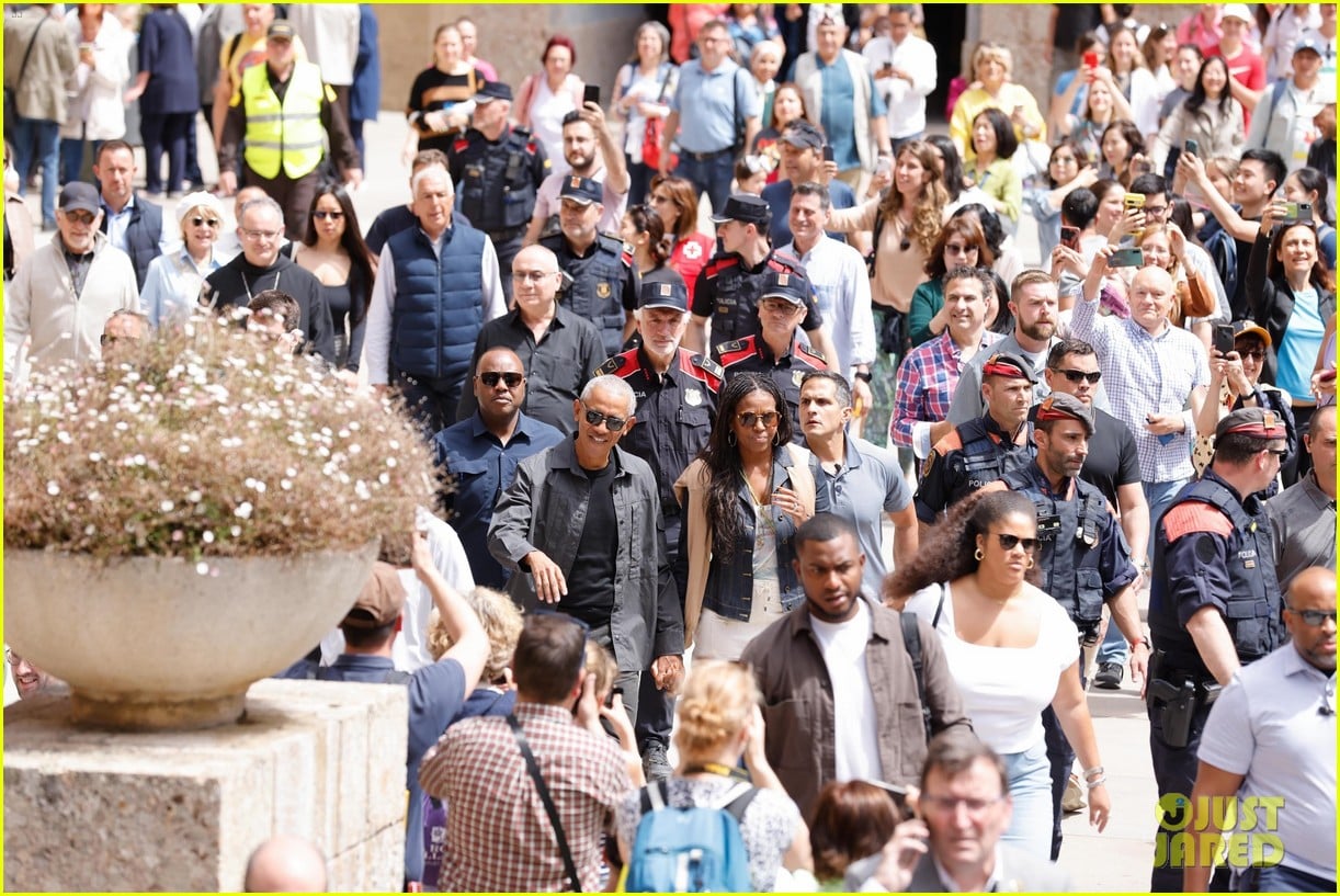 Barack & Michelle Obama Visit Montserrat Monastery in Spain While on ...