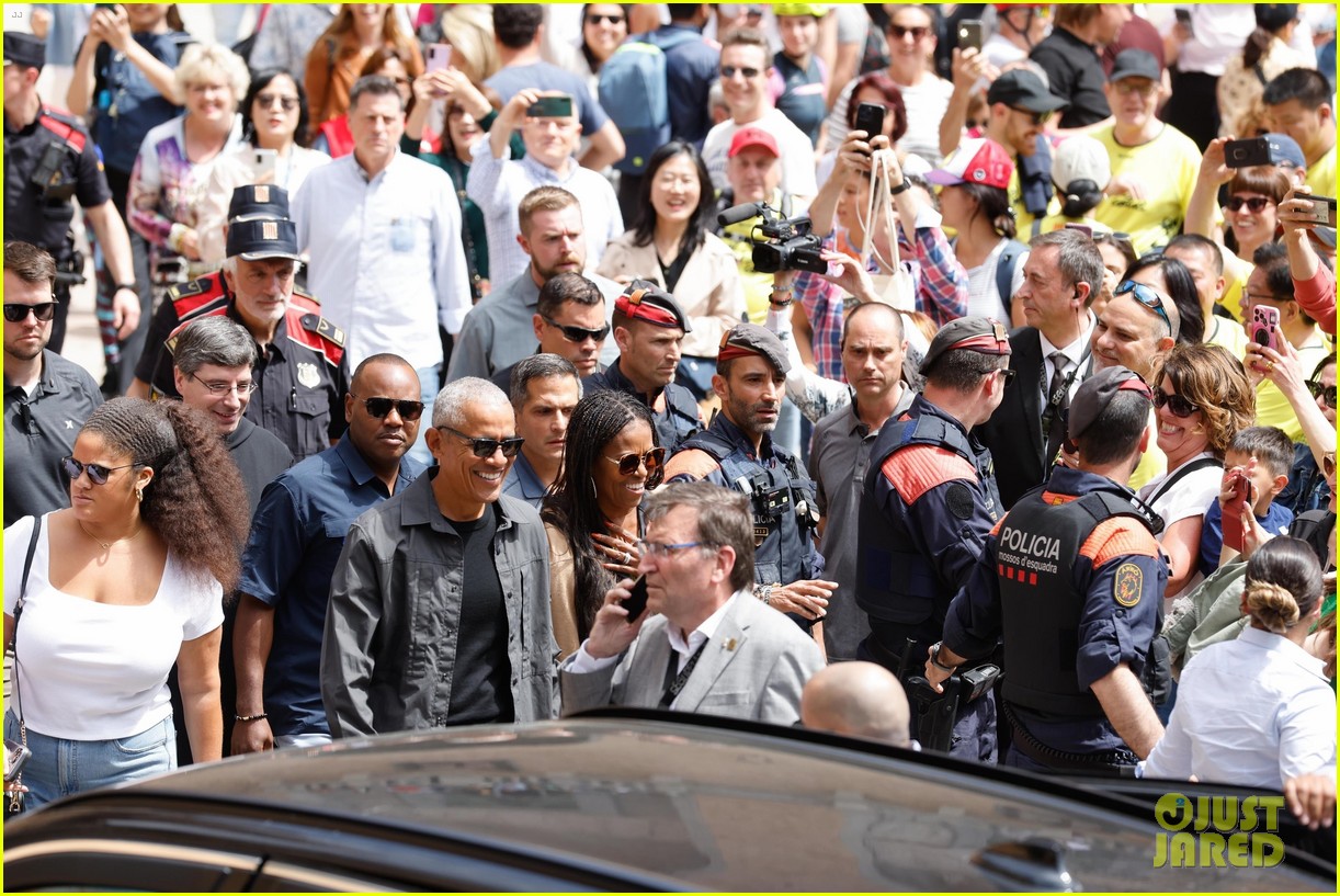 Barack & Michelle Obama Visit Montserrat Monastery in Spain While on ...