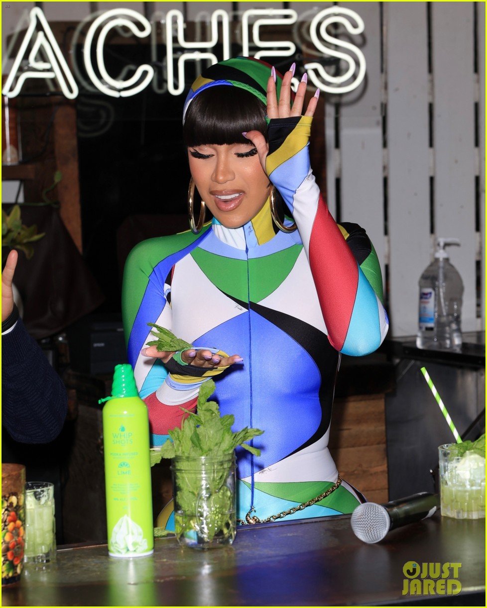 Cardi B Shows Off Her Curves In Vibrant, Figure-Hugging Bodysuit at ...