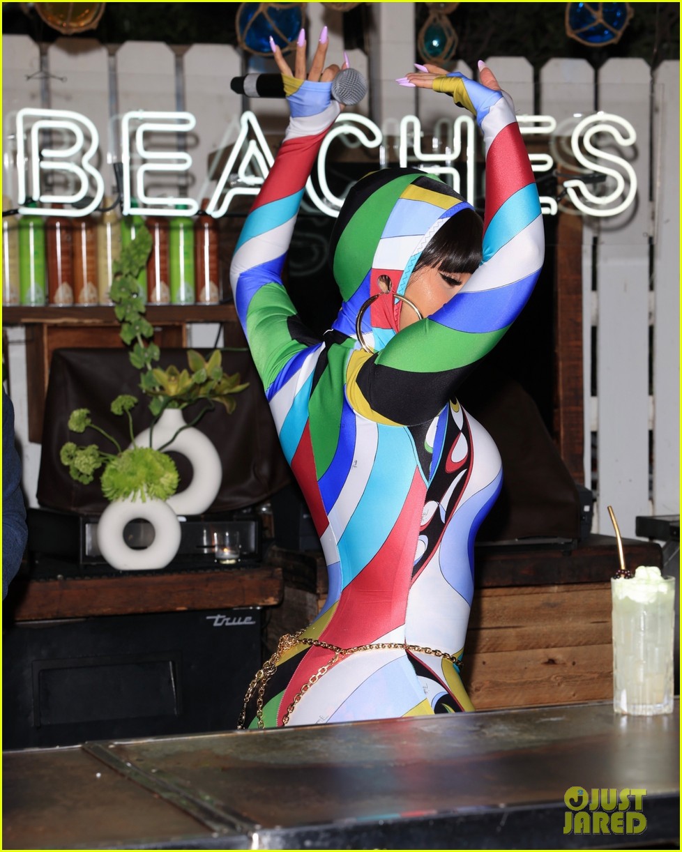 Cardi B Shows Off Her Curves In Vibrant, Figure-Hugging Bodysuit at ...