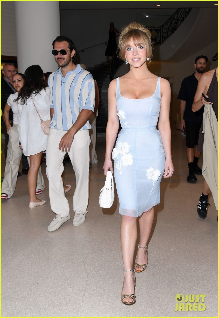 Sydney Sweeney & Fiance Jonathan Davino Have A Matching Moment During Miu Miu Lunch at Cannes ...