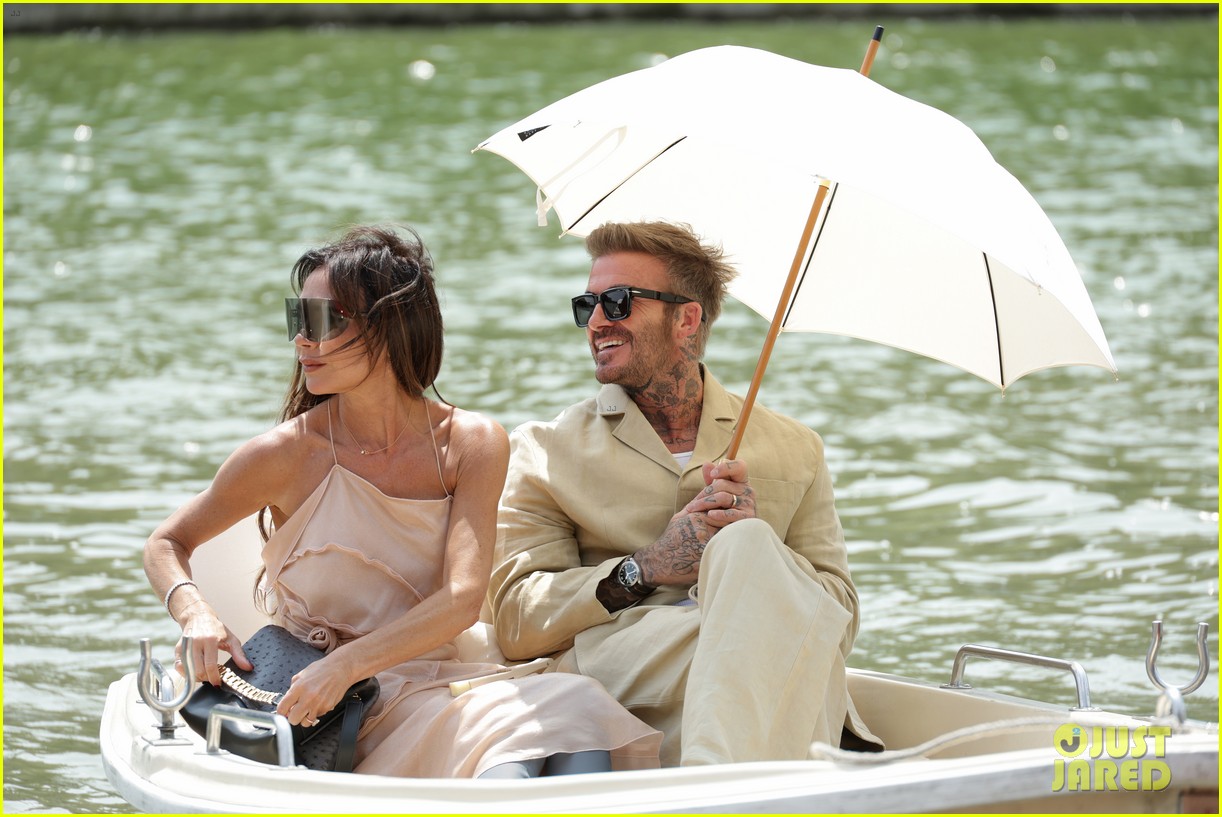 Victoria & David Beckham Take A Row Boat To Watch Jacquemus' Fashion ...