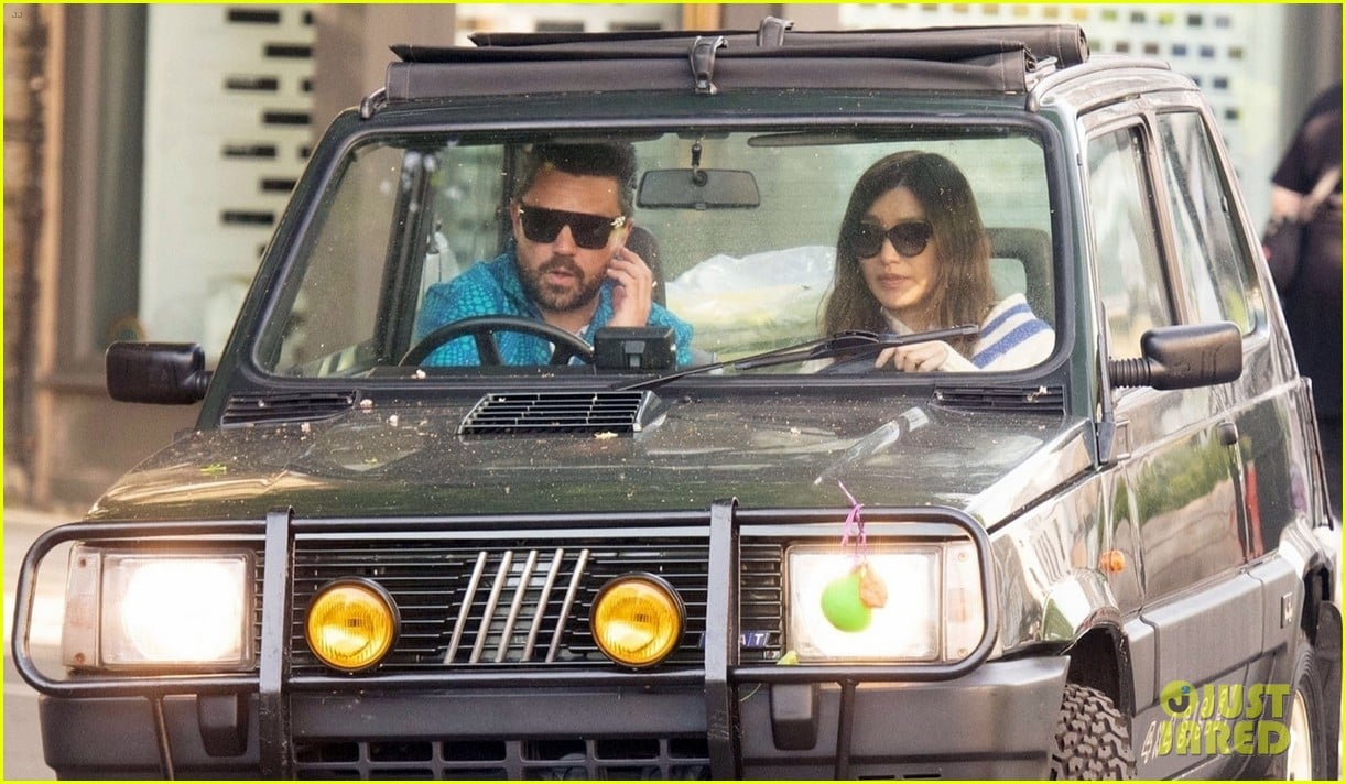Dominic Cooper & Gemma Chan Take Their Classic Car to Go Shopping in ...