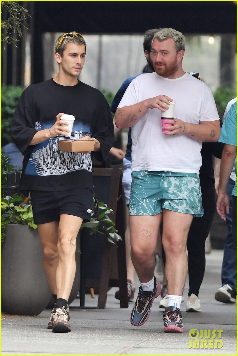 Sam Smith Shows Off Their Thighs in Colorful Short Shorts While Out ...