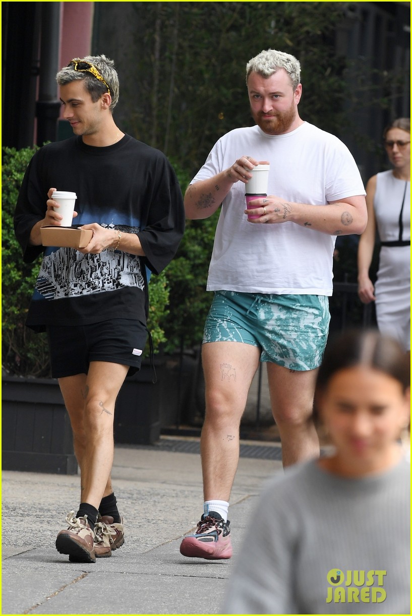 Sam Smith Shows Off Their Thighs in Colorful Short Shorts While Out ...