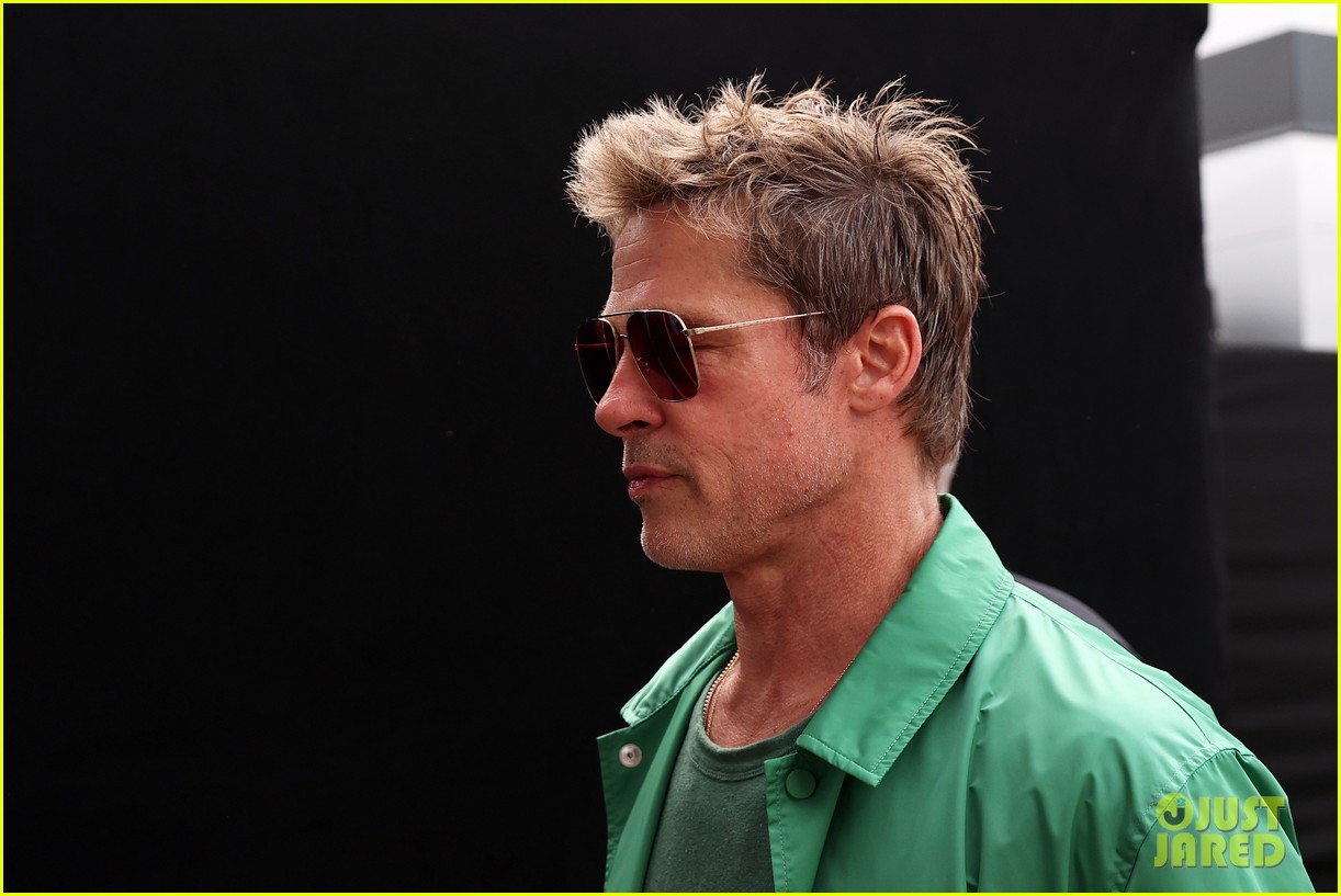 Brad Pitt Spends Another Day at F1 Grand Prix of Great Britain As ...