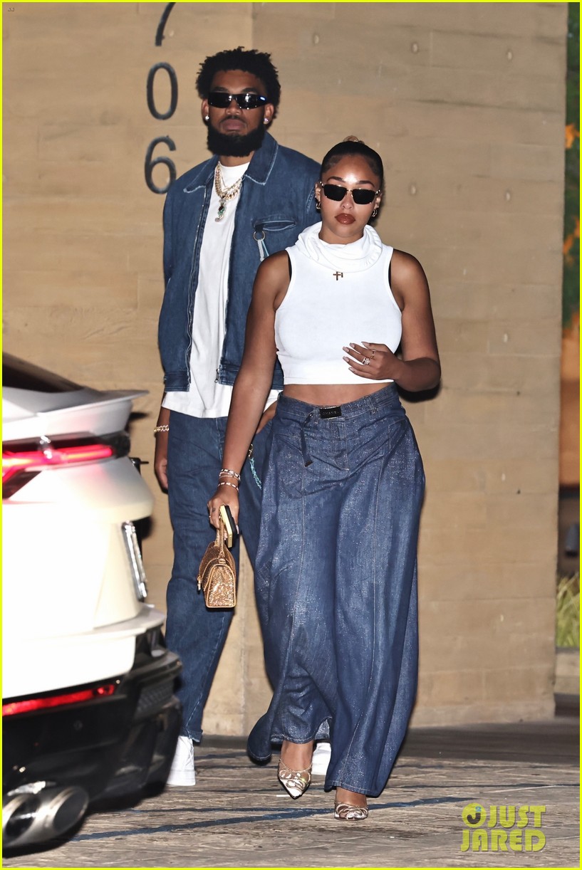 Jordyn Woods & Boyfriend Karl-Anthony Towns Coordinate in Denim After ...