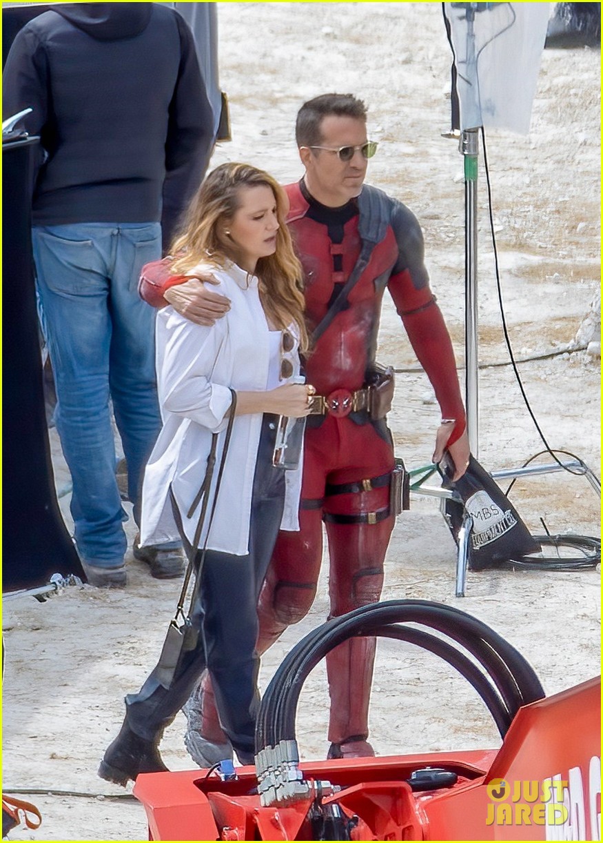 Blake Lively Visits Ryan Reynolds on Set of 'Deadpool 3' in London ...