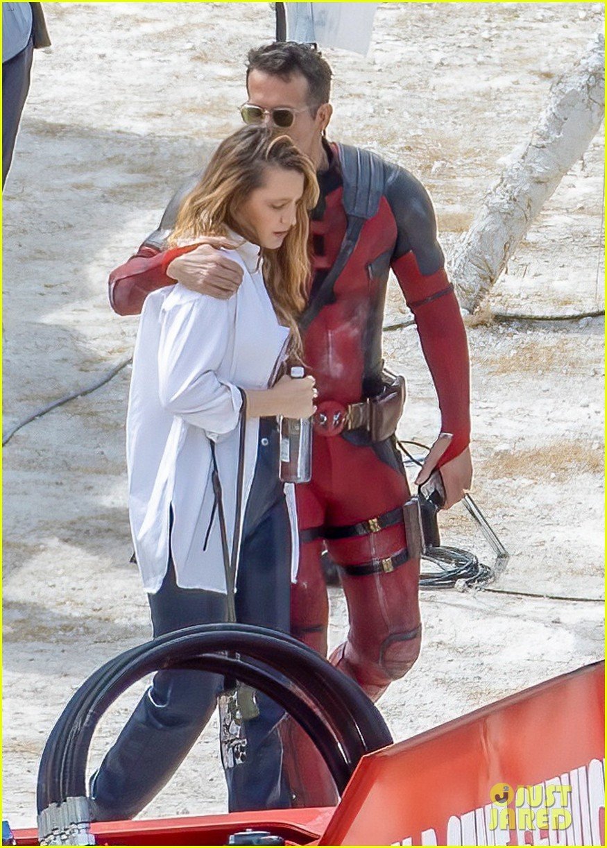Blake Lively Visits Ryan Reynolds on Set of 'Deadpool 3' in London ...