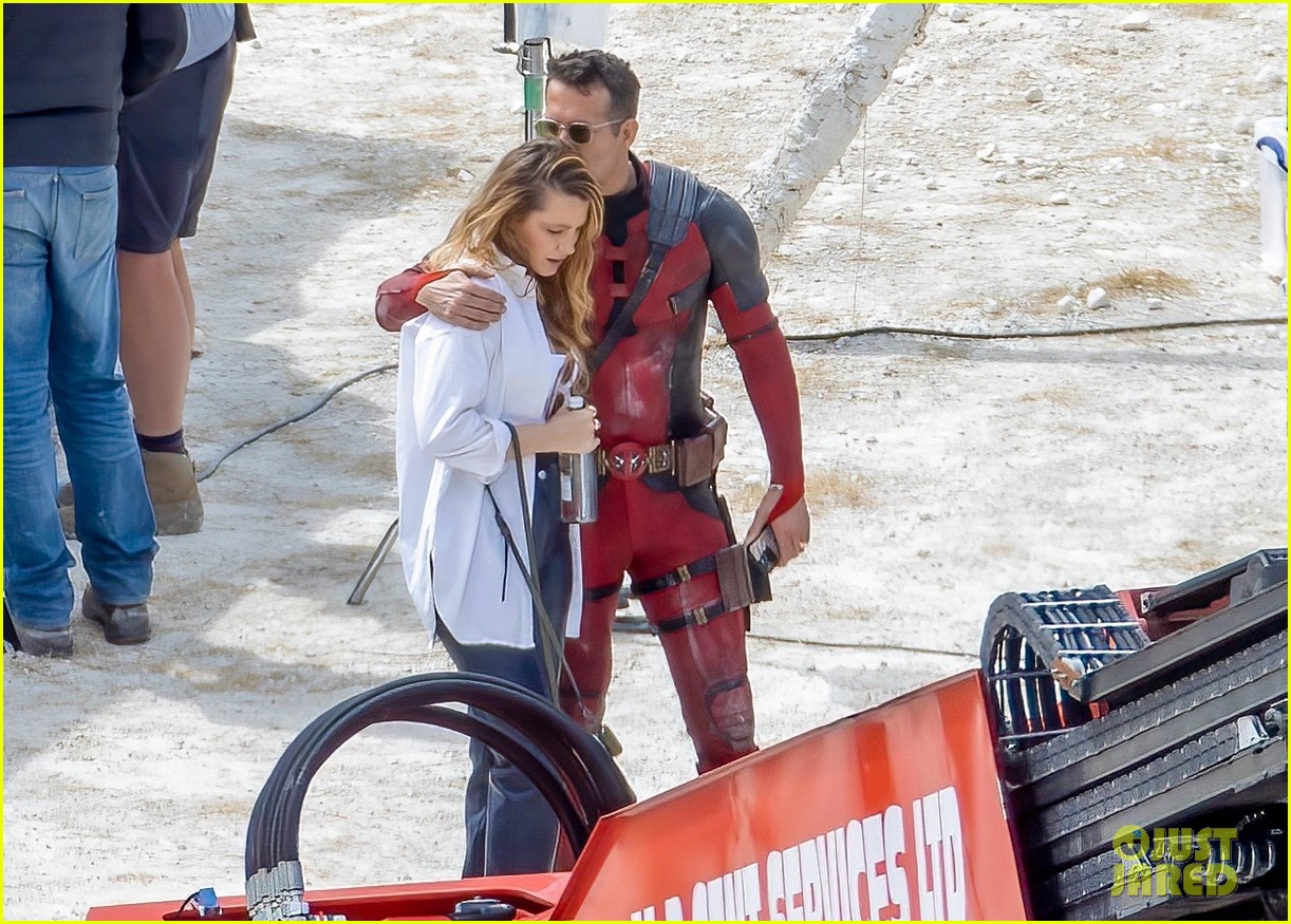 Blake Lively Visits Ryan Reynolds on Set of 'Deadpool 3' in London ...