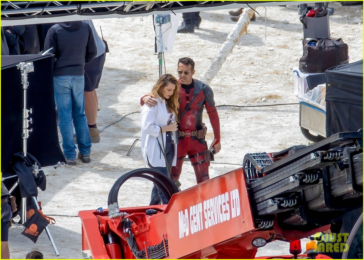Blake Lively Visits Ryan Reynolds on Set of 'Deadpool 3' in London ...