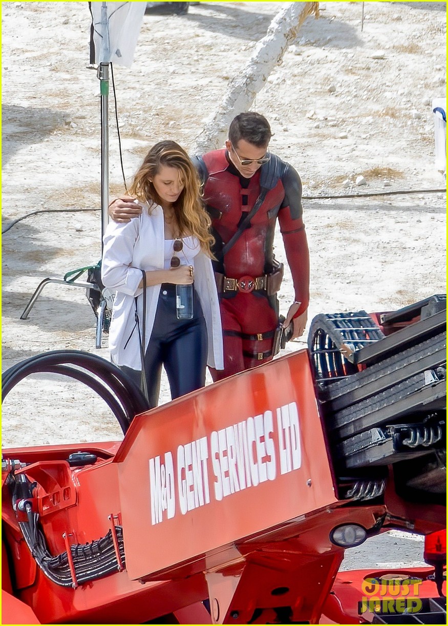 Blake Lively Visits Ryan Reynolds on Set of 'Deadpool 3' in London ...