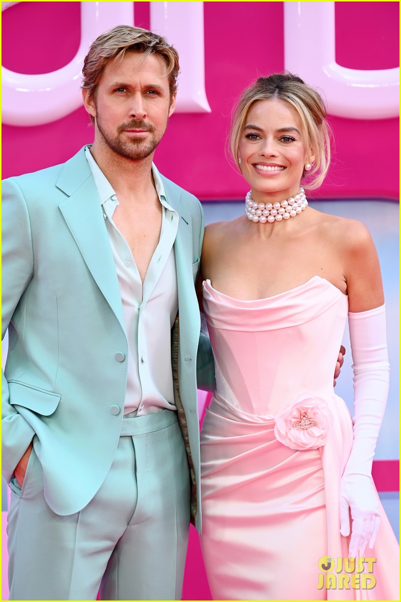 Margot Robbie Wows at 'Barbie' London Premiere, Dresses as Enchanted ...