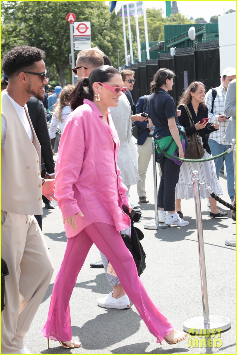 Jessie J Goes Pretty in Pink for Wimbledon 2023 Match with Boyfriend ...