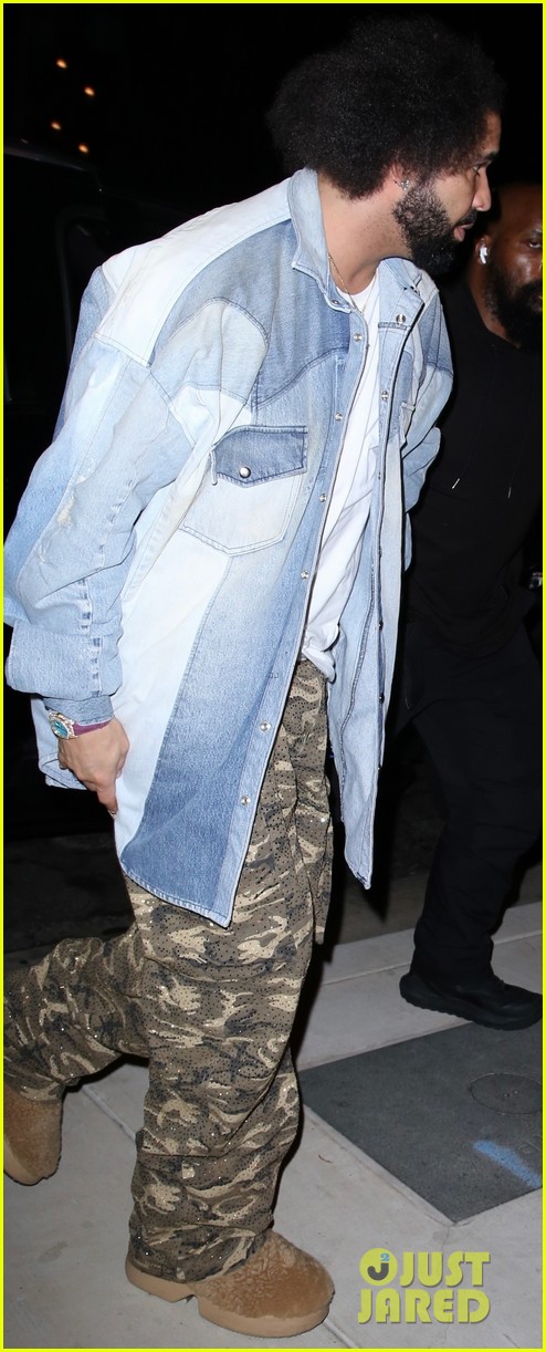 Drake Pulls His Hair Back in Pink Ribbons During Night Out in West ...