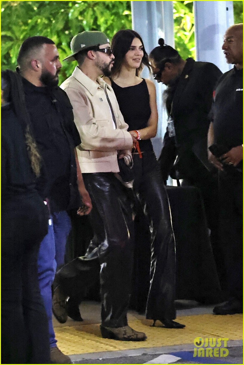 Kendall Jenner & Bad Bunny Hold Hands & Keep Close While Arriving at ...