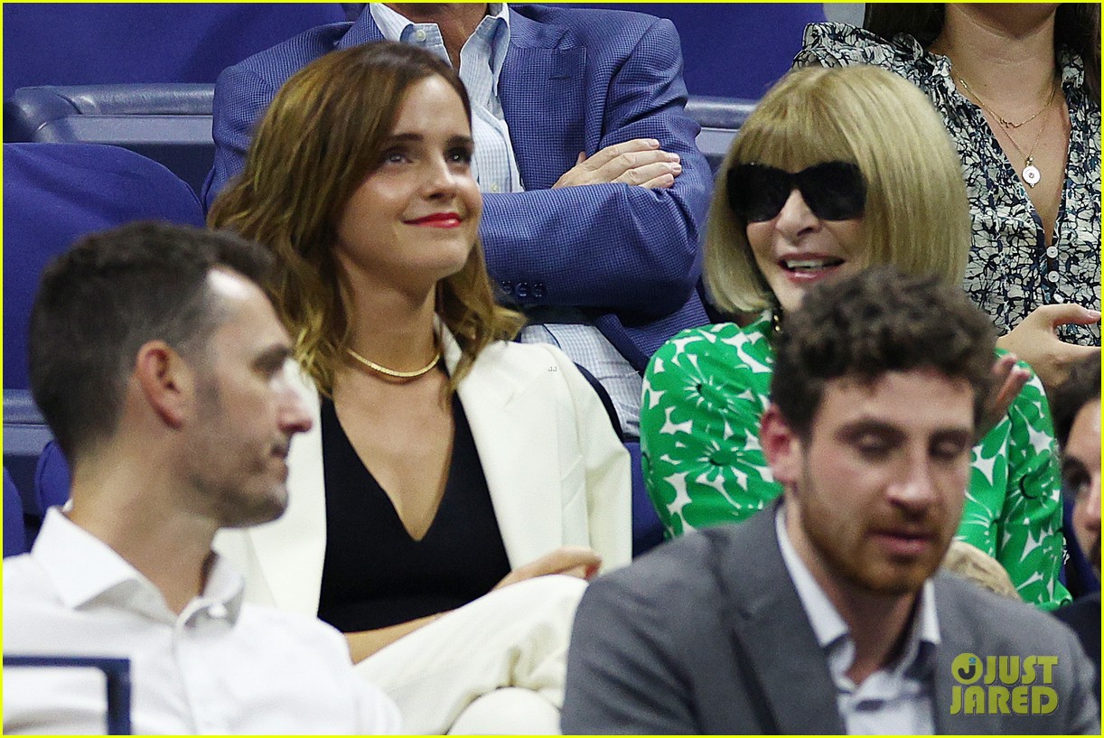 Emma Watson Sits With Anna Wintour at U.S. Open 2023 Day Nine: Photo ...