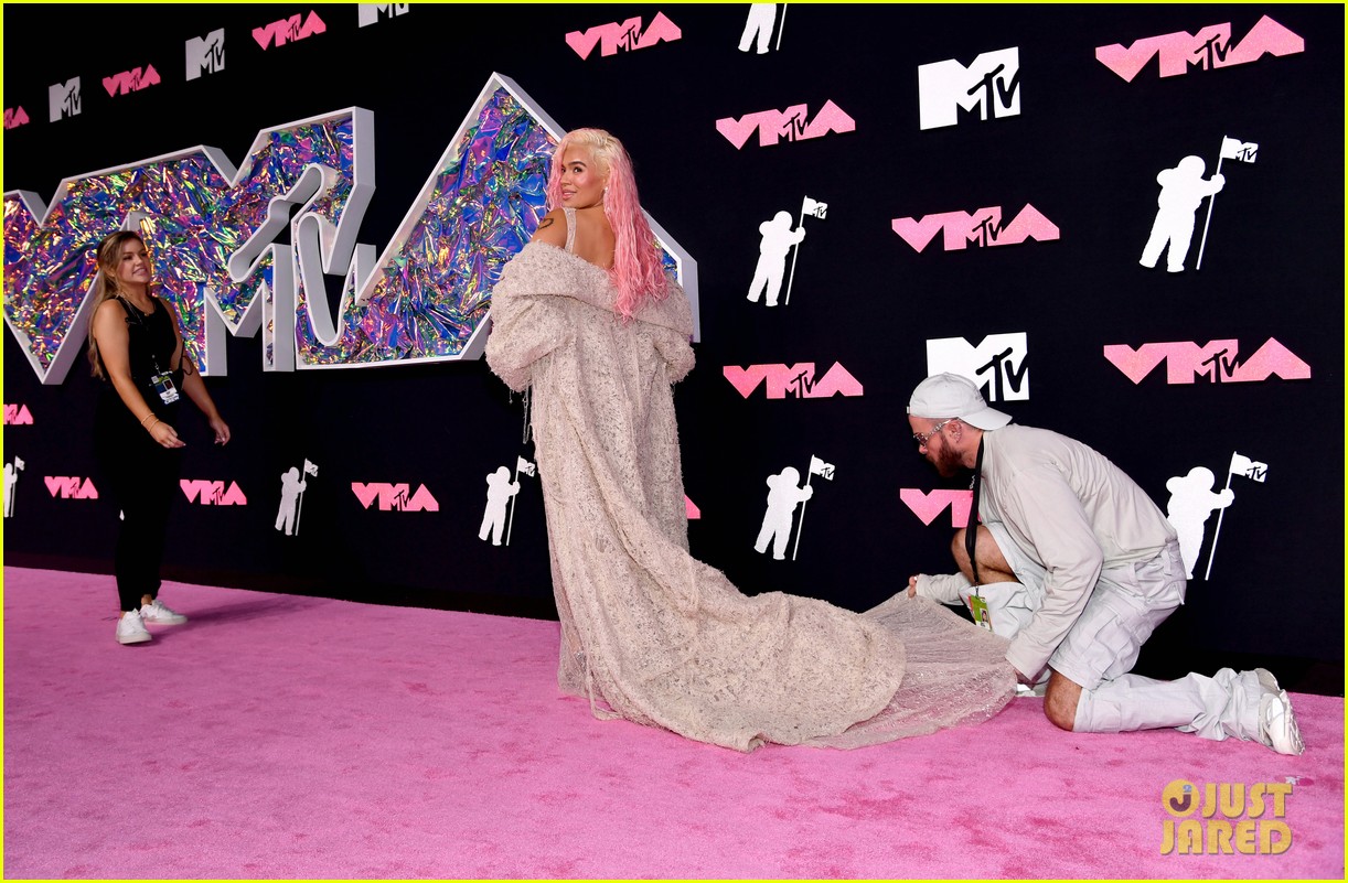 Karol G Wears Totally Sheer Dress on MTV VMAs 2023 Red Carpet Ahead of ...