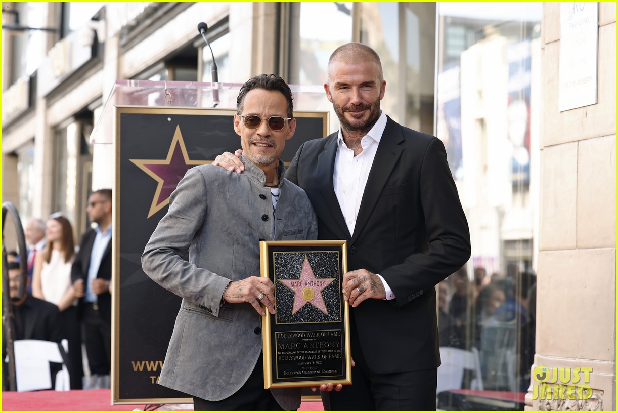 Marc Anthony Surprised by David Beckham & Godson Cruz Beckham at Walk ...