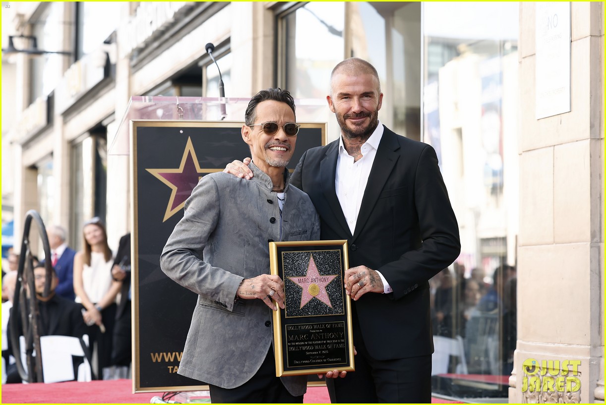 Marc Anthony Surprised by David Beckham & Godson Cruz Beckham at Walk ...