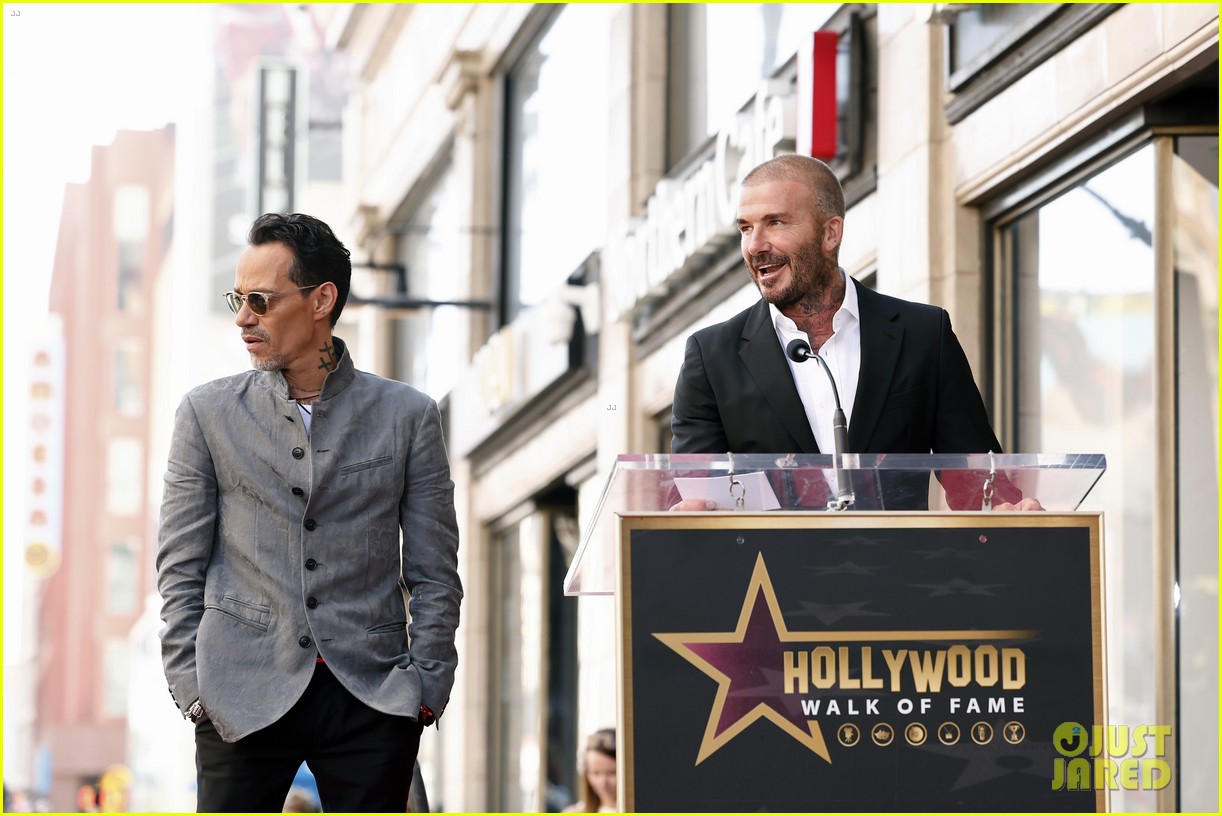 Marc Anthony Surprised by David Beckham & Godson Cruz Beckham at Walk ...