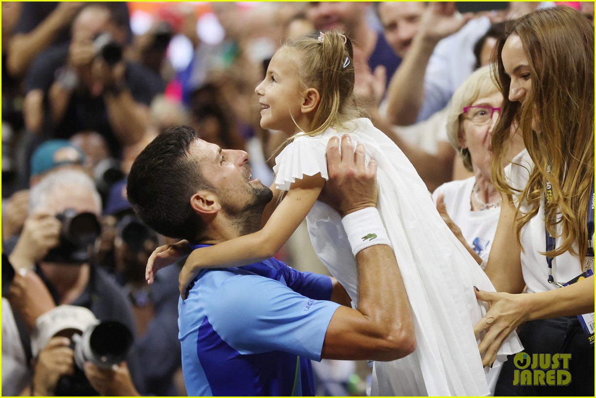 Novak Djokovic Celebrates U.S. Open Win With Wife Jelena & Their Two ...