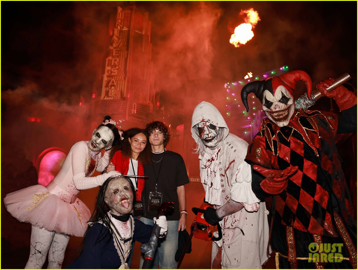 Billie Eilish & Colin Farrell Hit Halloween Horror Nights for Spooky ...