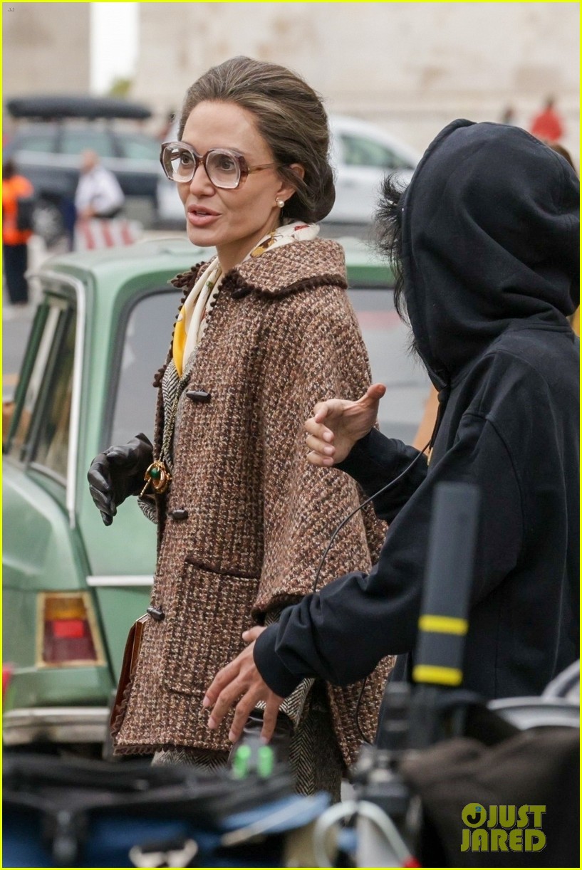 Angelina Jolie Walks Dogs in Character on 'Maria' Set, Films on Iconic Champs-Élysées!: Photo ...
