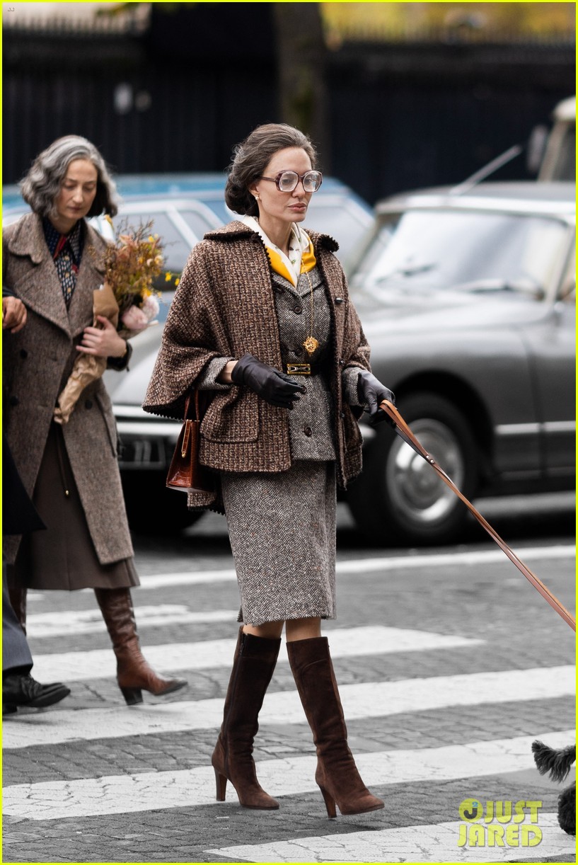 Angelina Jolie Walks Dogs in Character on 'Maria' Set, Films on Iconic Champs-Élysées!: Photo ...