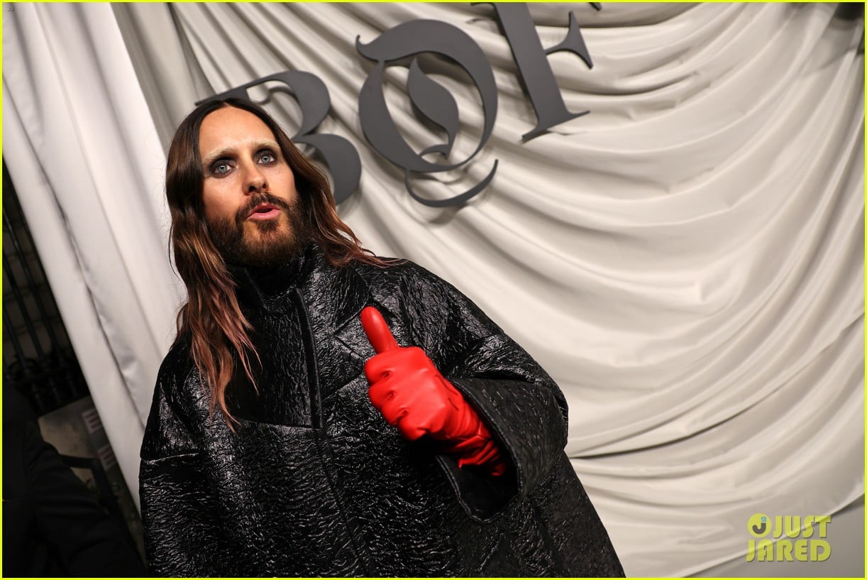 Jared Leto Shows Off Unique Style at Paris Fashion Week in a Sheer Top ...
