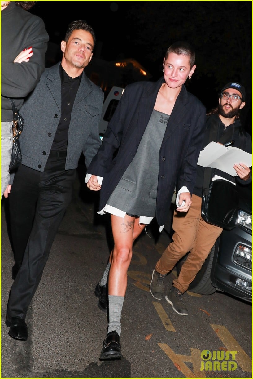 Rami Malek & Emma Corrin Hold Hands During Romantic Stroll in Paris ...