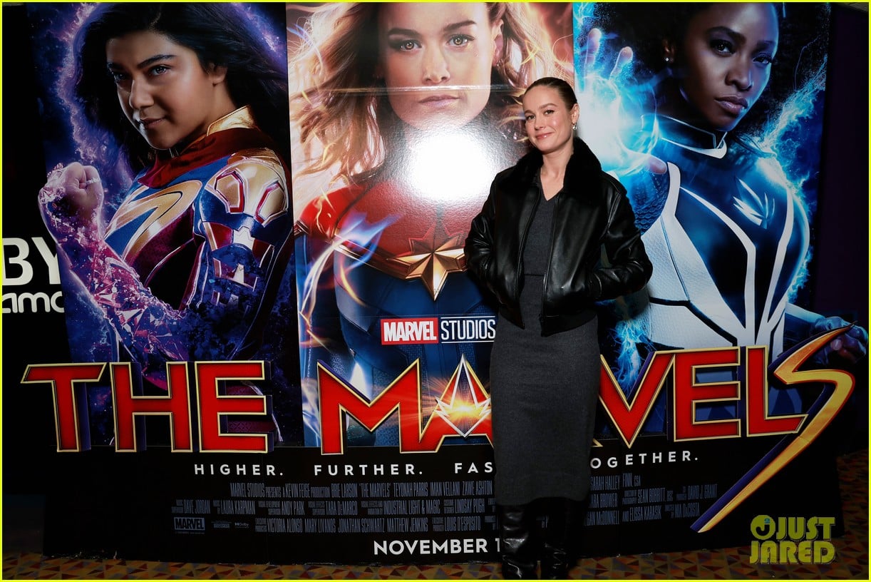 Brie Larson Surprises Fans at 'The Marvels' Screening in New York ...