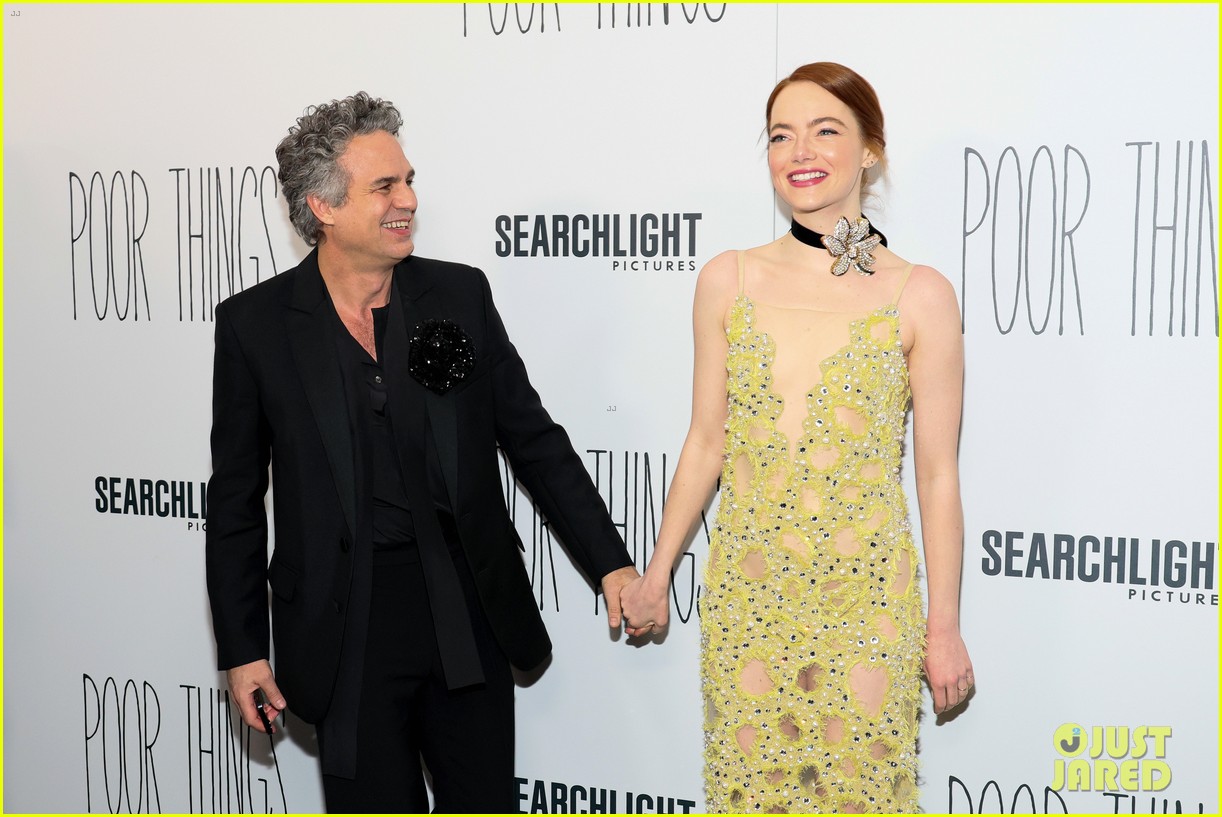 Emma Stone Celebrates 'Poor Things' NYC Premiere With Mark Ruffalo ...