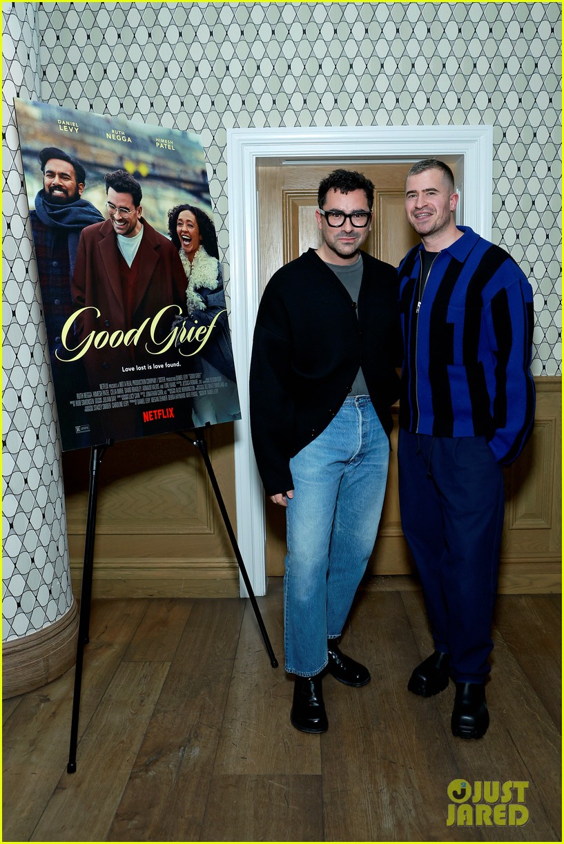 Dan Levy, Ruth Negga, & Himesh Patel Promote New Netflix Movie 'Good ...