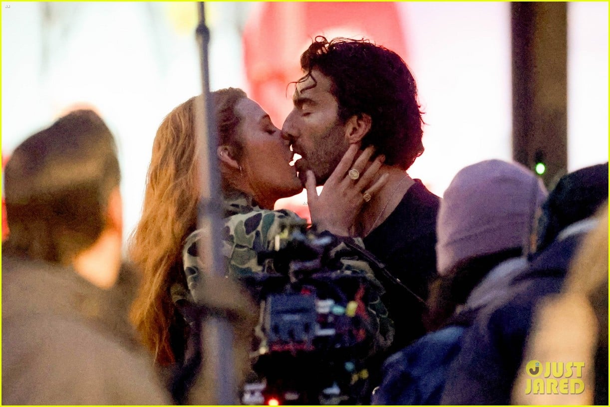 Blake Lively & Justin Baldoni Share Passionate On-Screen Kiss While Filming 'It Ends With Us ...
