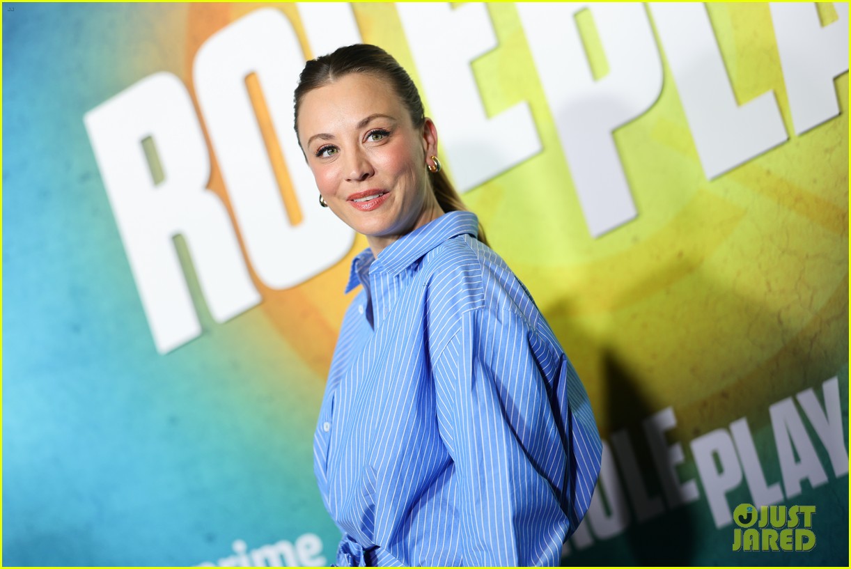 Kaley Cuoco & David Oyelowo Both Sport Bright Outfits for 'Role Play ...