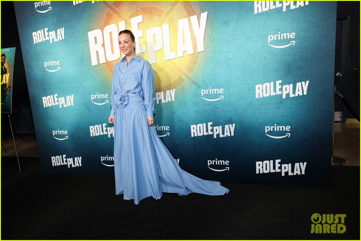 Kaley Cuoco & David Oyelowo Both Sport Bright Outfits for 'Role Play ...