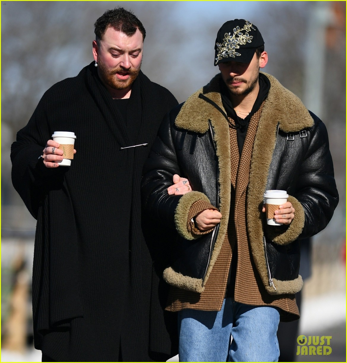 Sam Smith & Boyfriend Christian Cowan Grab Coffee Together in Chilly ...